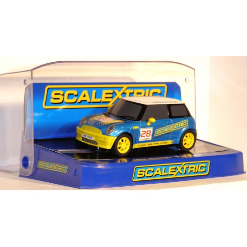 SCALEXTRIC BMW Mini Cooper ‘Scalextric No.28’ C3073 In Crystal Display ...